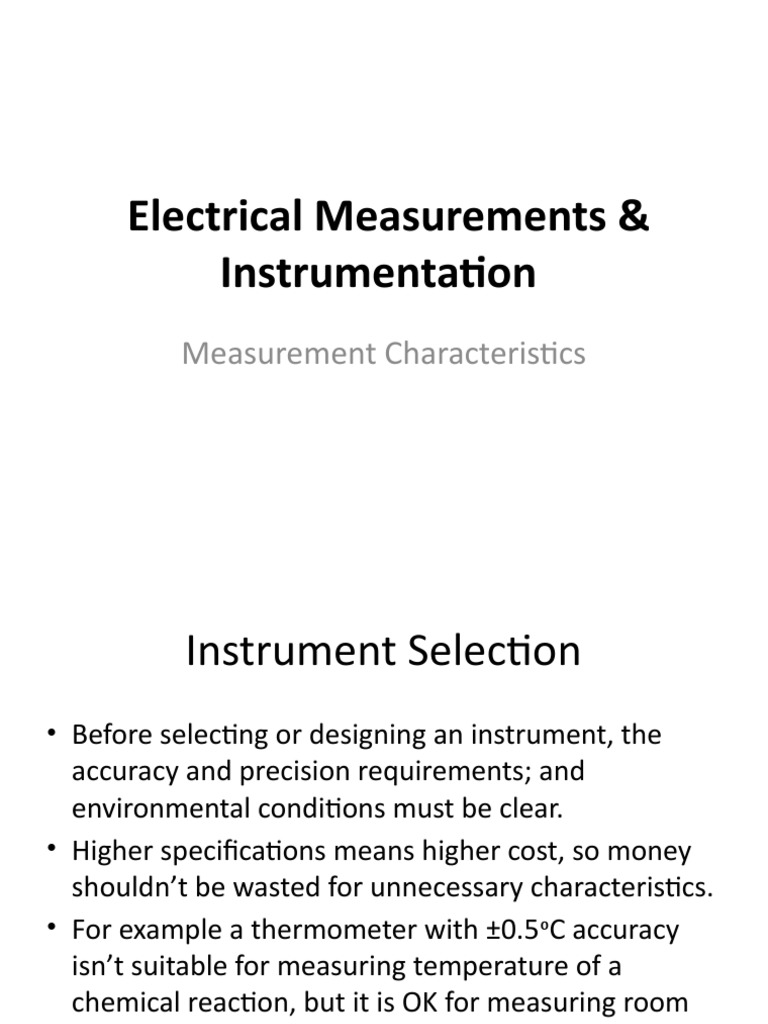 02 Measurement Characteristics | PDF | Errors And Residuals | Observational Error