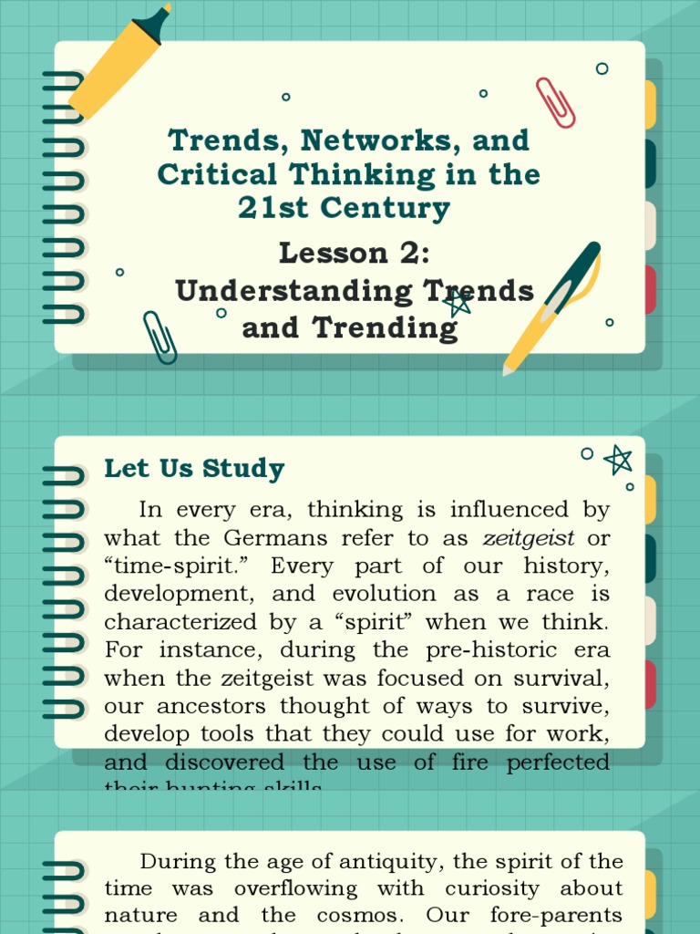 Trends, Networks, and Critical Thinking in The 21st Century - Lesson 2 ...