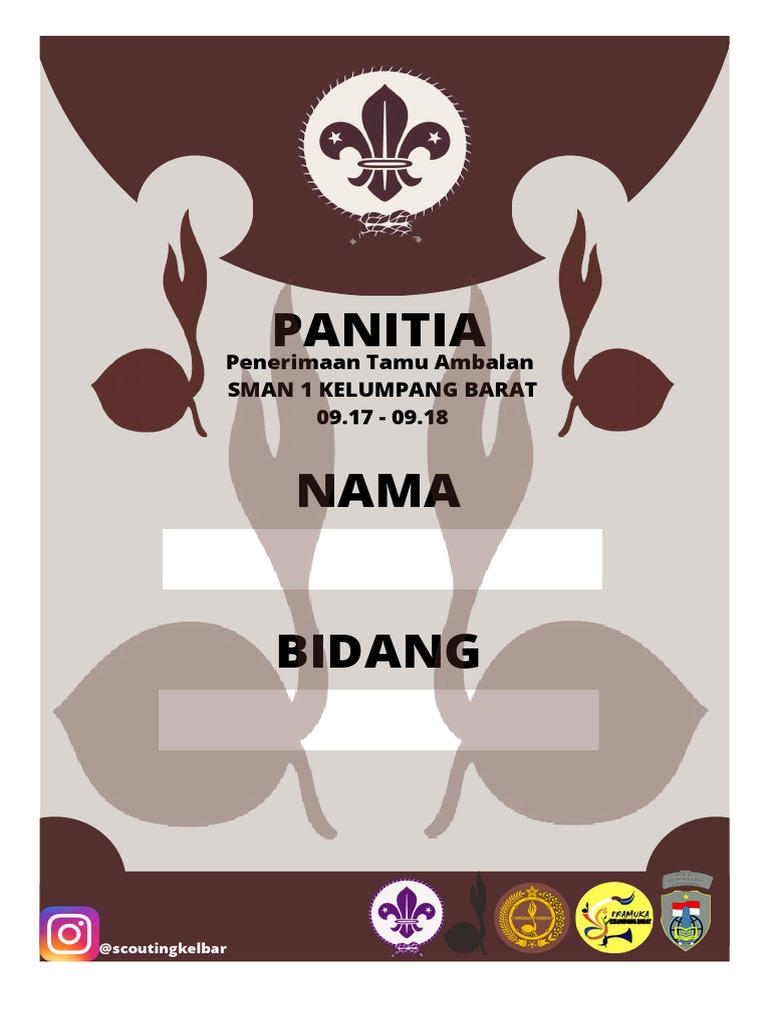 Id Card Untuk Tamu Ambalan. | PDF