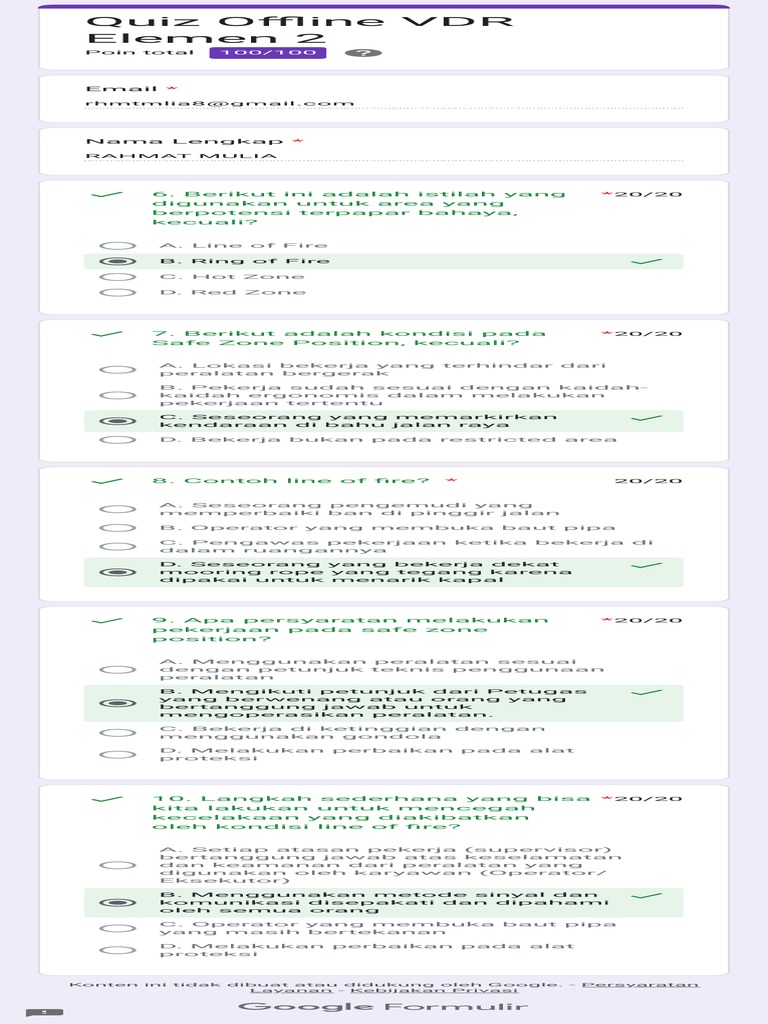 Quiz Offline VDR Elemen 3 | PDF | Teknologi & Rekayasa