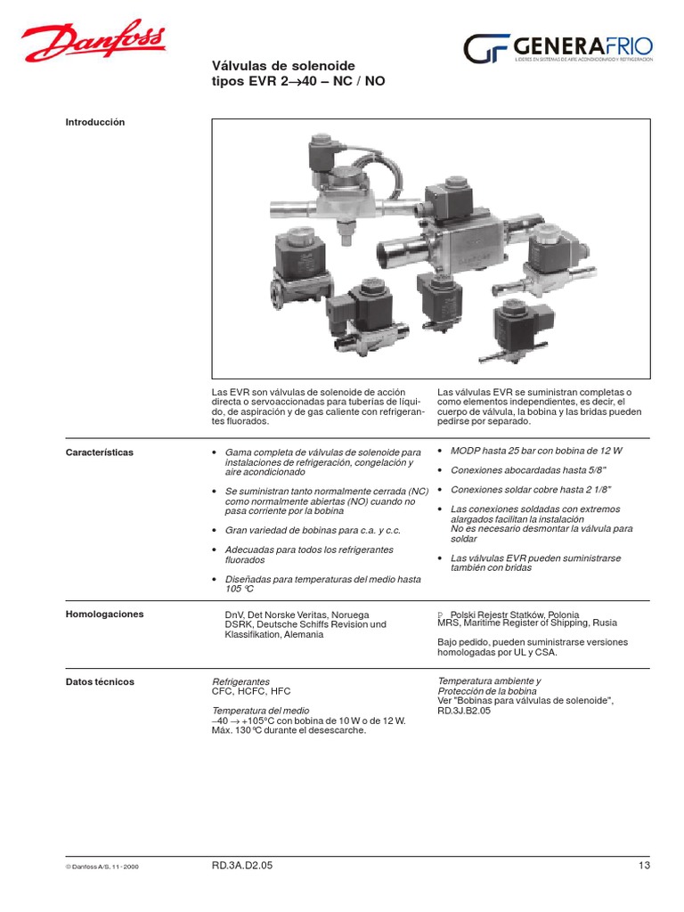 Danfoss EVR | PDF | Naturaleza | Electricidad