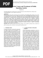 Speech Anxiety PDF | PDF | Relaxation (Psychology) | Anxiety