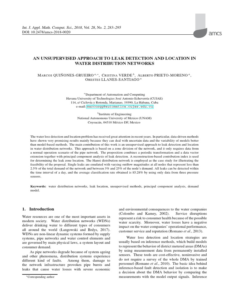 An Unsupervised Approach To Leak de | PDF | Principal Component Analysis | Pattern Recognition
