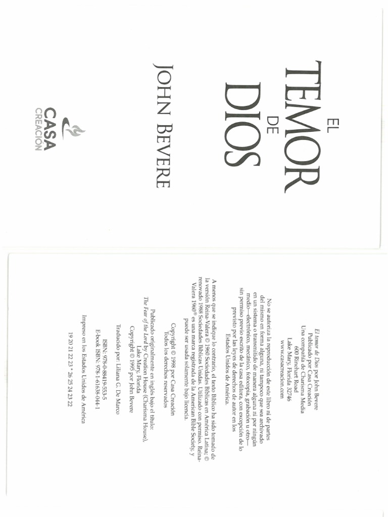 El Temor de Dios | PDF