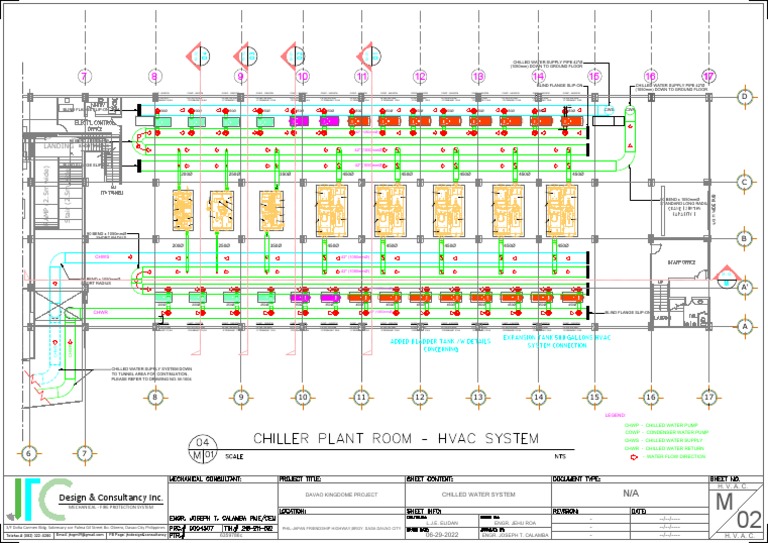Chiller Plant Room & Pumps Layout Plan | PDF