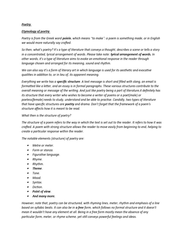 Poetry Note - Jay | Download Free PDF | Poetry | Metre (Poetry)