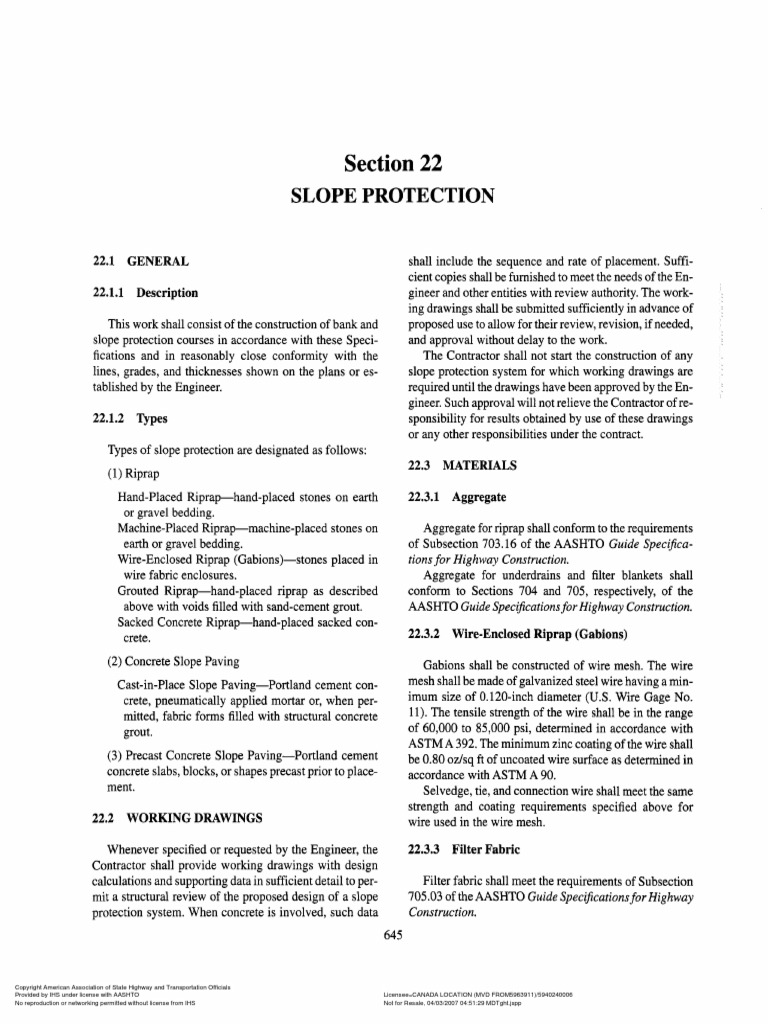 Aashto HB-17 Division Ii Sec 22 | Download Free PDF | Concrete | Drainage
