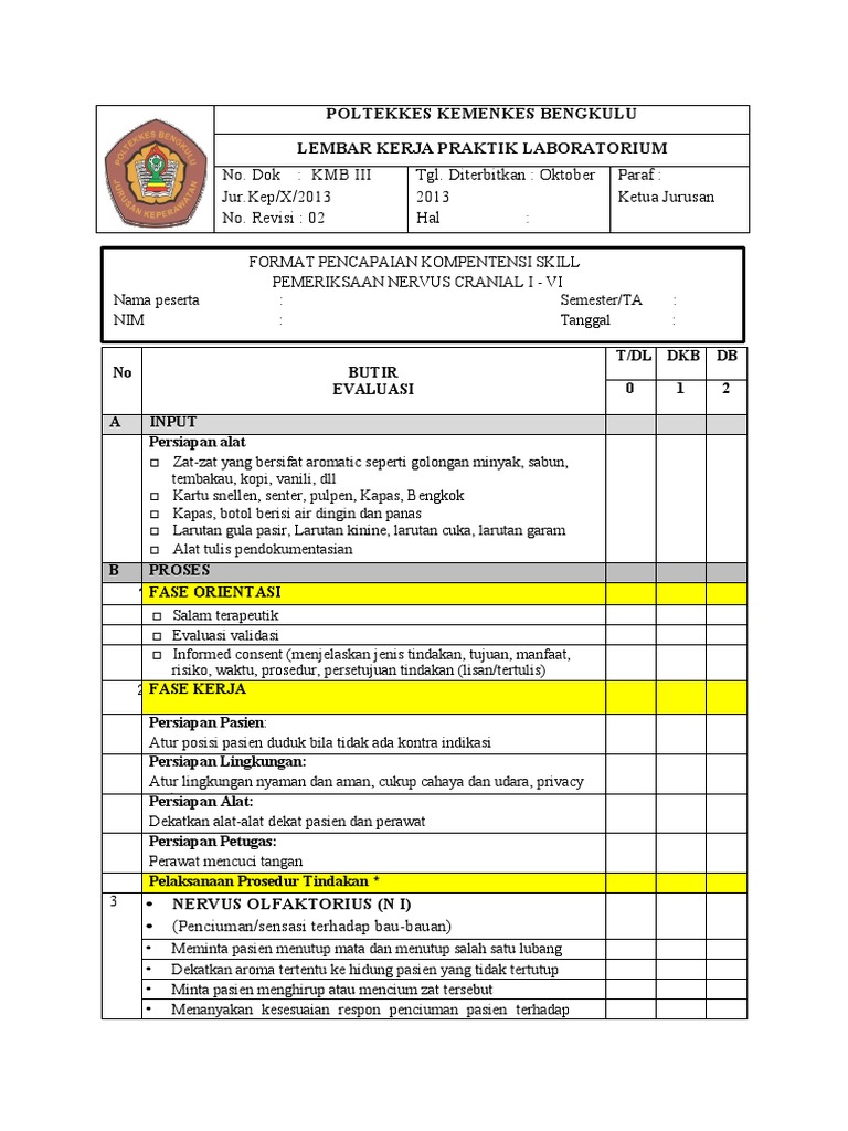 Sop KMB 1 Dan 2 Keperawatan 2020-1 | PDF