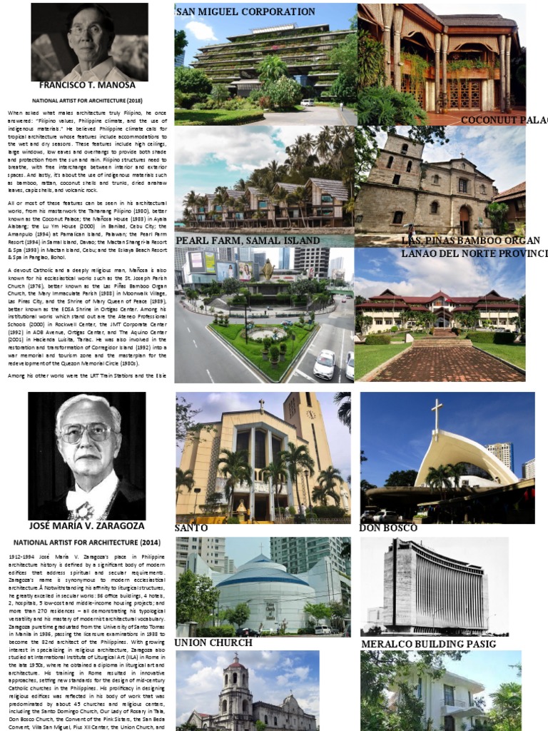 Francisco T. Mañosa: Filipino Architecture | PDF | Philippines