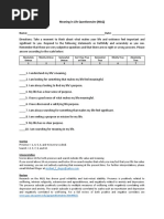 PERMA Self Assessment Worksheet | PDF