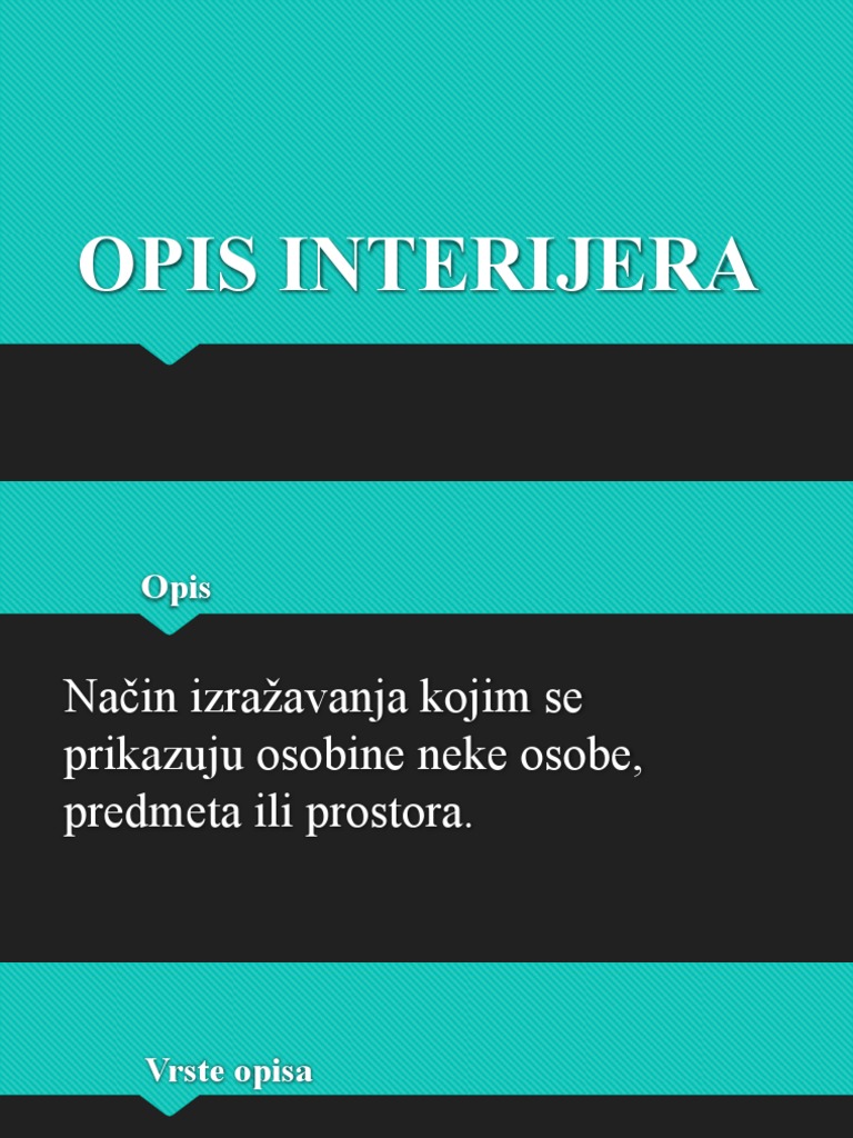 6 Opis Interijera | PDF