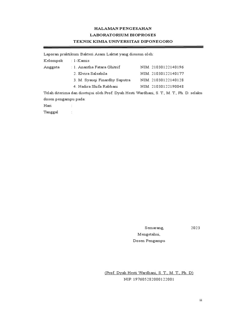 Proposal Bakteri Asam Laktat | PDF | Sains & Matematika