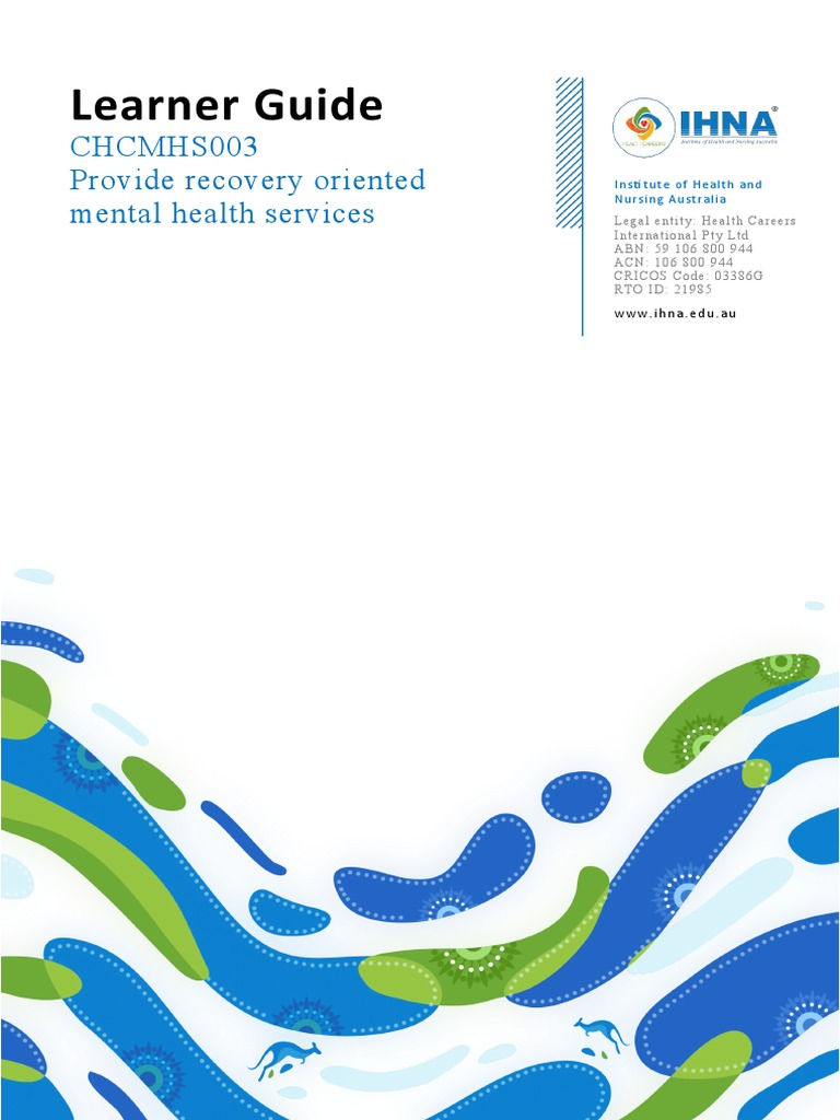 CHCMHS003 Learner Guide V 2 | PDF | Mental Disorder | Schizophrenia
