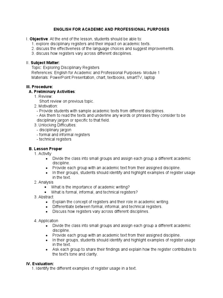 Exploring Disciplinary Registers in Academia | PDF | Disciplines | Jargon