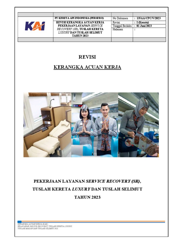 Revisi KAK SR TUSLAH LUXURY & SELIMUT 2023 FIX Gapeka Baru 2023 | PDF