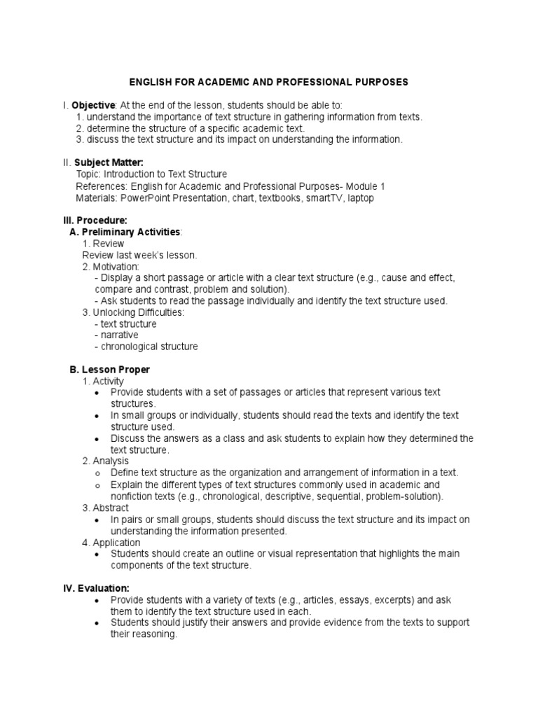 Introduction To Text Structure | PDF