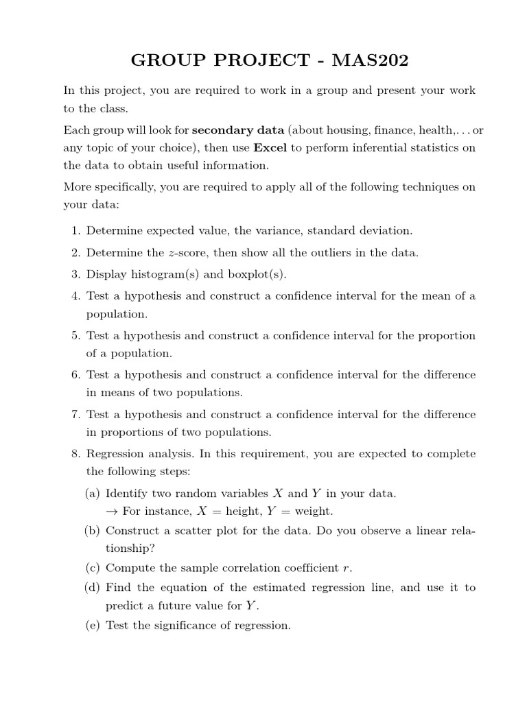 Group Project - MAS202 | PDF