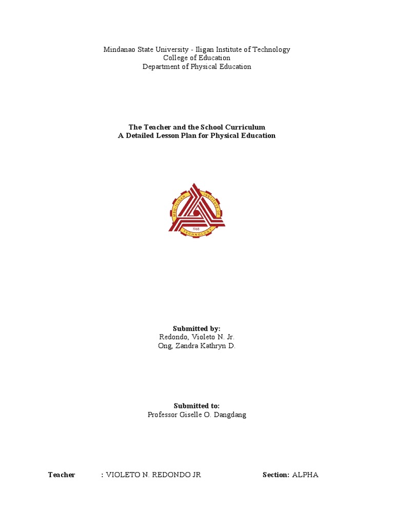DLP Phyical Education Grade 11 | PDF | Prayer | Curriculum