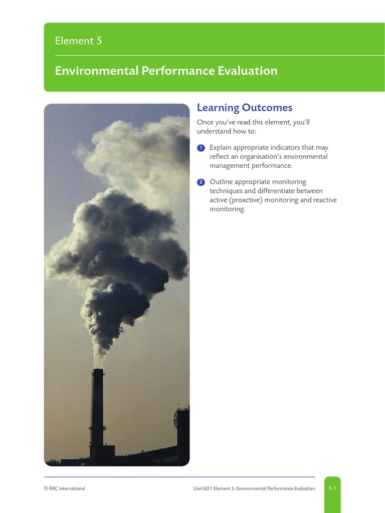 Element 5 - Environmental Performance Evaluation | PDF | Greenhouse Gas ...