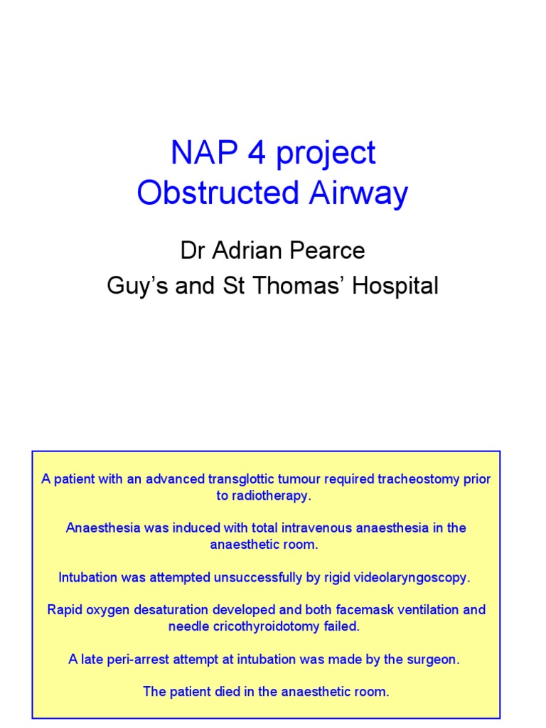 The Obstructed Airway - Adrian Pearce | PDF | Anesthesia | Health Care