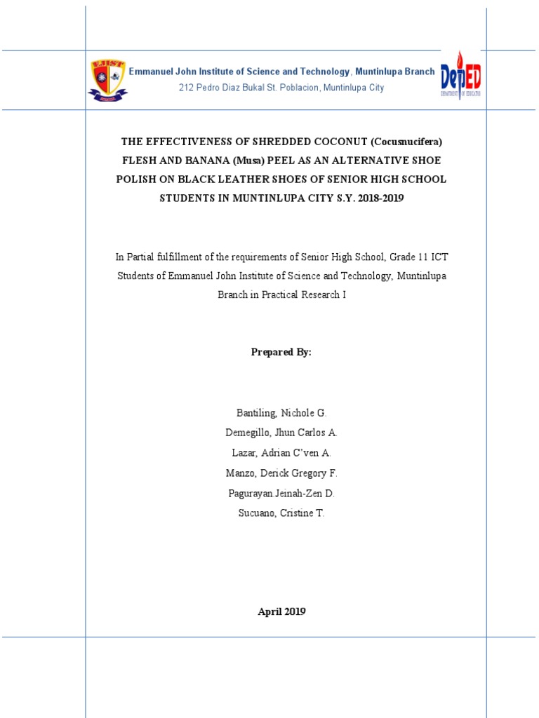 Practical Research | PDF | Banana | Experiment