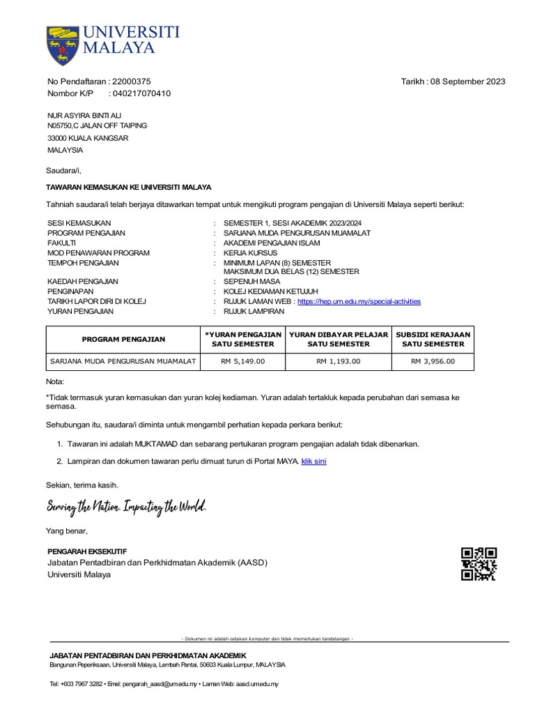 Offer Letter - BM | PDF