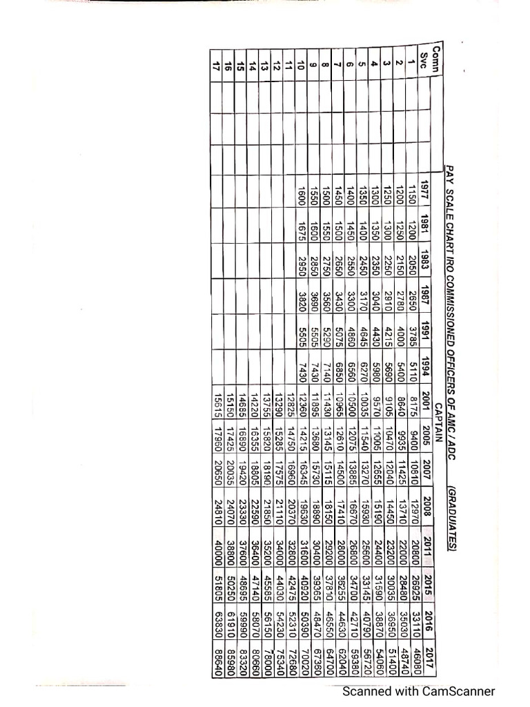 Pay Scale Amc ADC | PDF