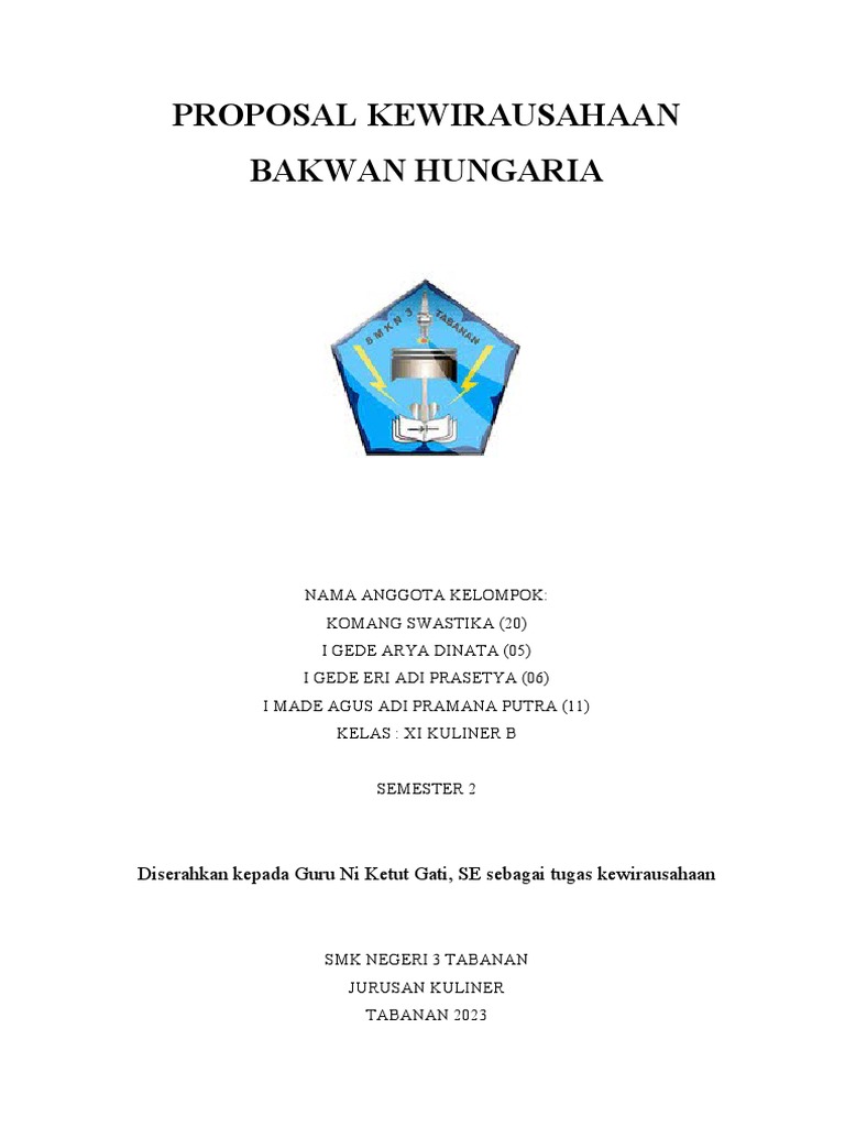 Proposal Produk Kewirausahaan | PDF