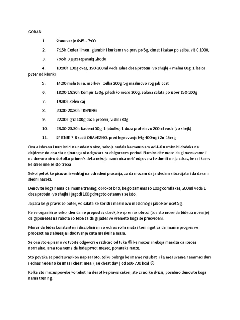 Vezbanje Goran | PDF