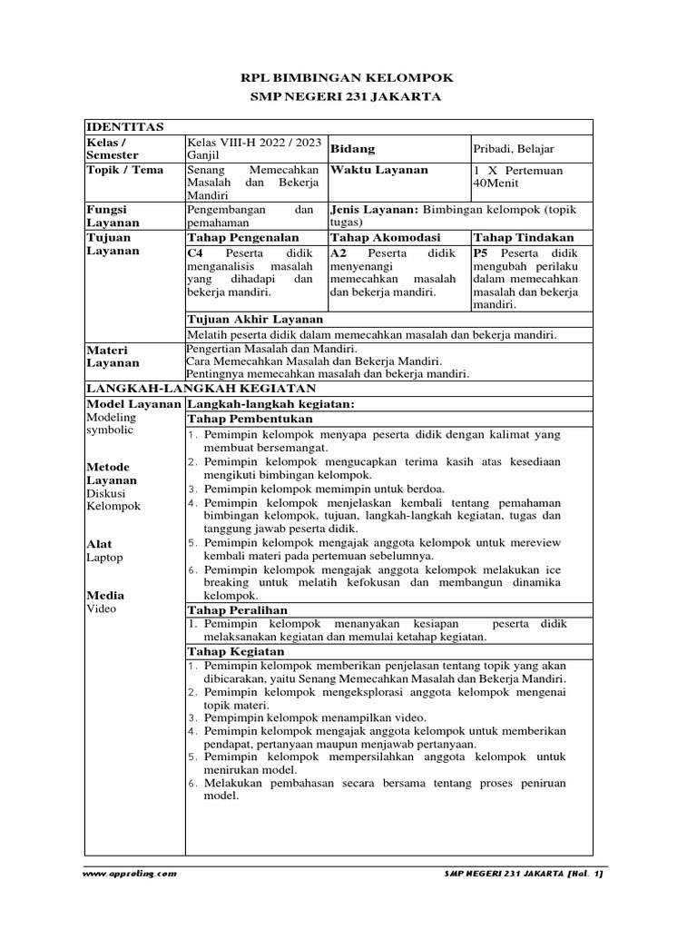 RPL Bimbingan Kelompok | PDF