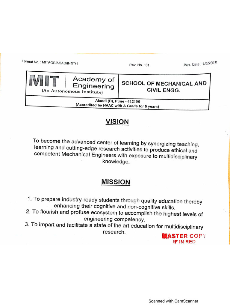 F1 - Vision Mission | PDF