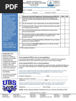 PAR-Q Questionnaire For Physical Fitness Test | PDF