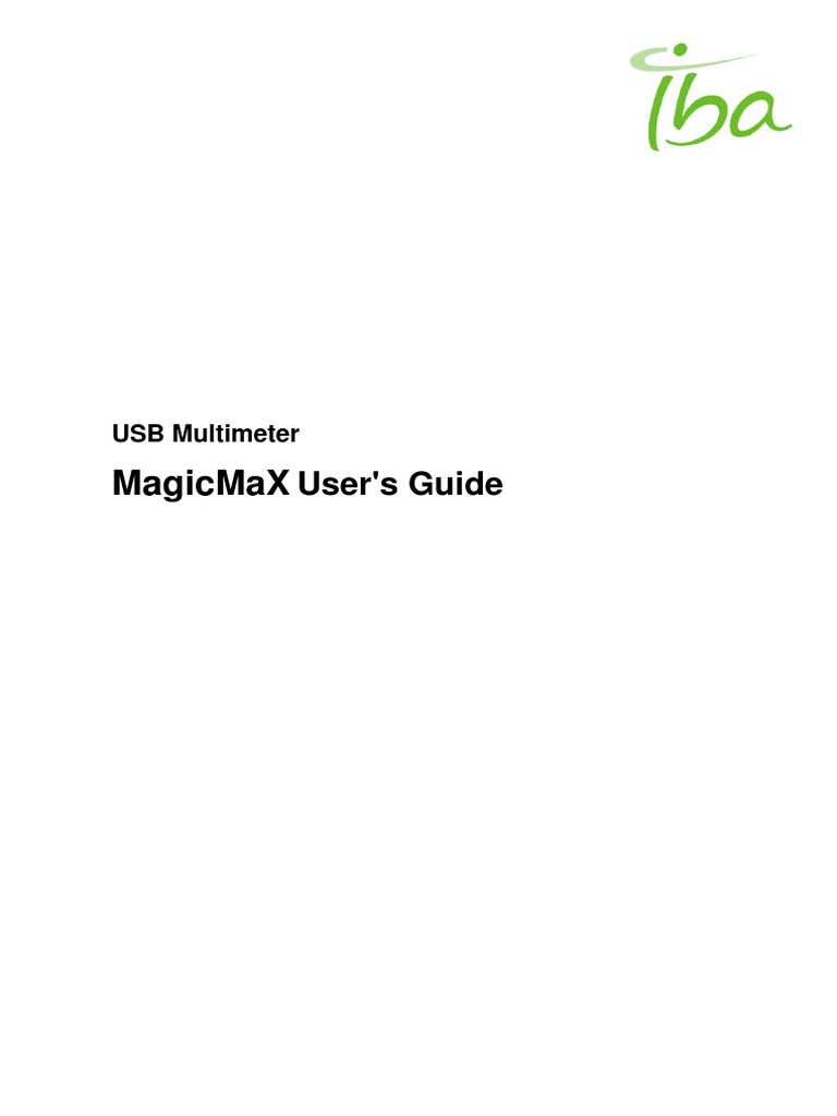 USB Multimeter Magic MaX Software | PDF | Installation (Computer ...