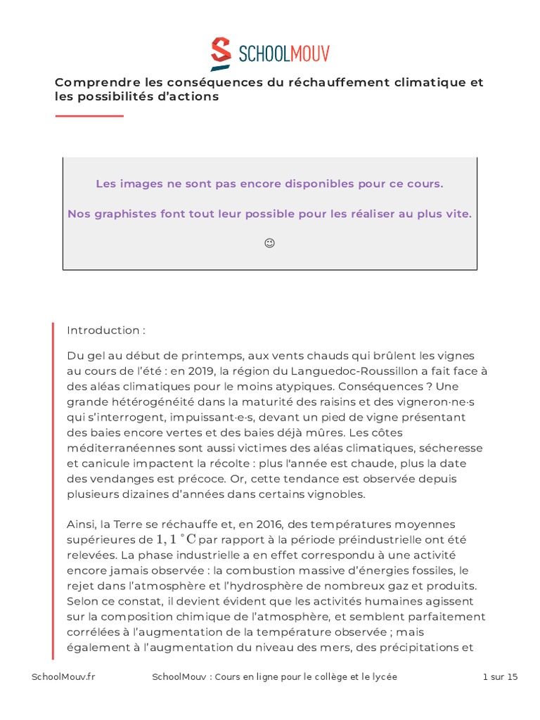 Comprendre Les Consequences Du Rechauffement Climatique Et Les ...