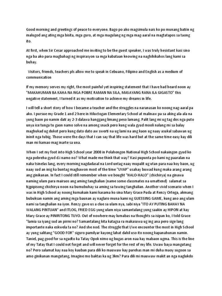 Guest Speaker Speech | PDF