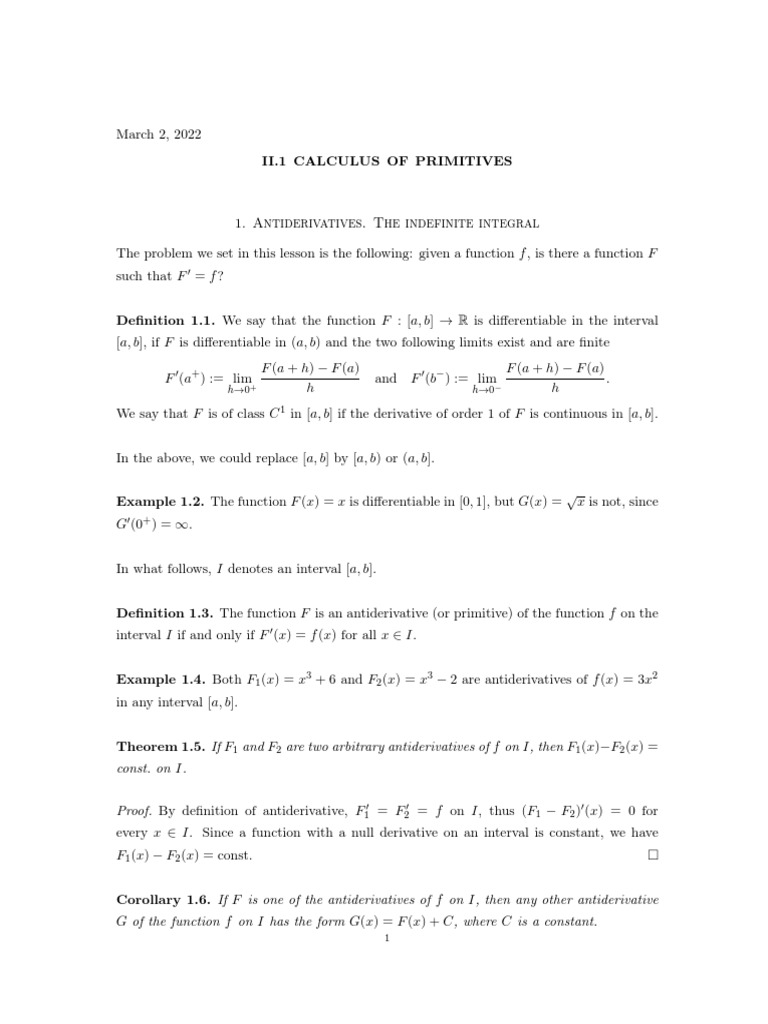 Ch2-1 Integrals | PDF | Integral | Function (Mathematics)