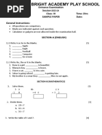 SIP Mathematics Contest AGC Round 2 Question Paper Class 4 | PDF