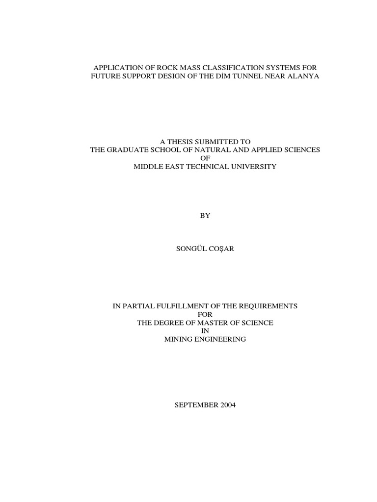 A Thesis Submitted To The Graduate School of Natural and Applied ...