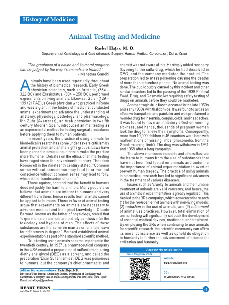 Animal-testing-and-medicine | PDF | Animal Testing | Medicine