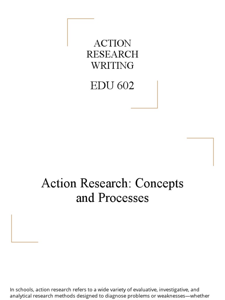 Edu 602 Action Research Writing | PDF