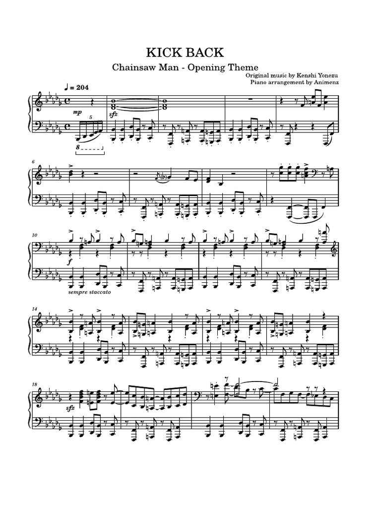 Chainsaw Man - Kick Back | PDF