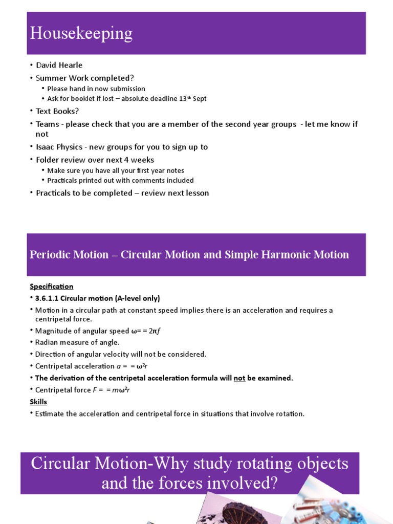 Circular Motion 1 2022 | PDF | Acceleration | Angle