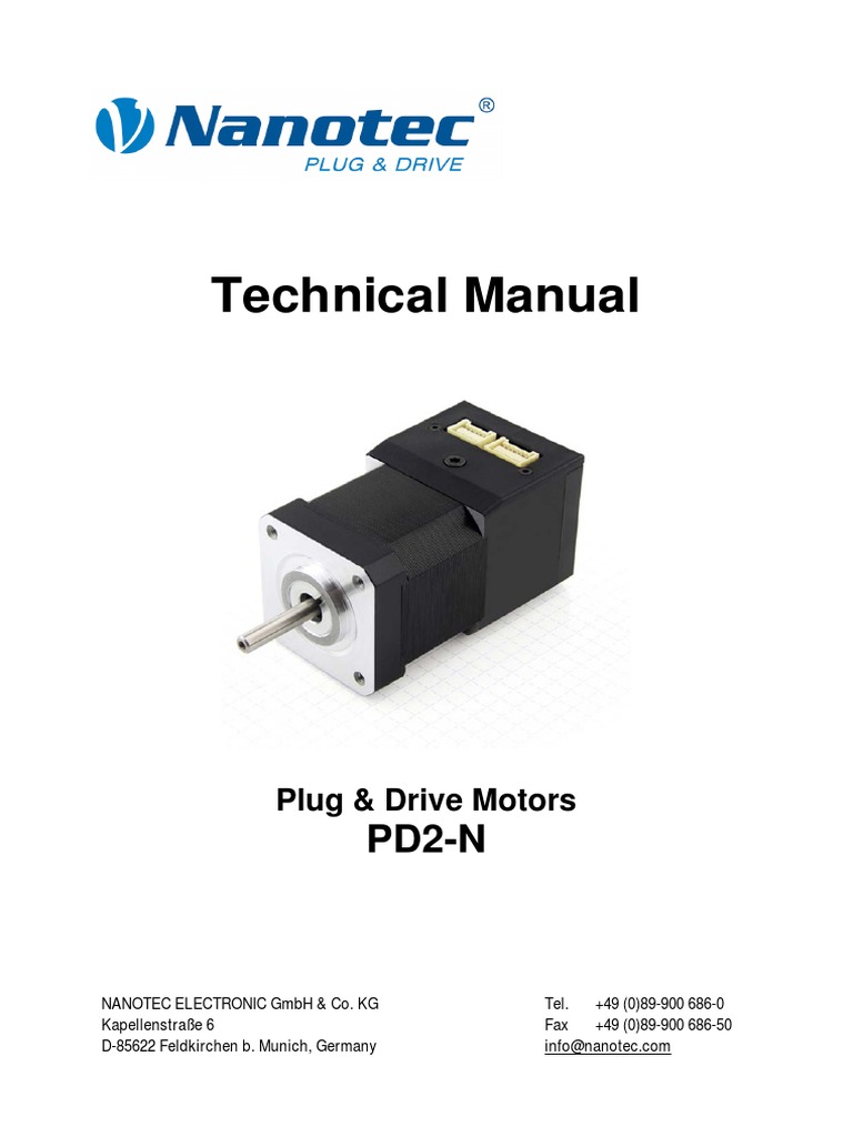 Nanotec PD2-N Technical-Manual V1.1 | PDF | Electric Motor | Electrical ...