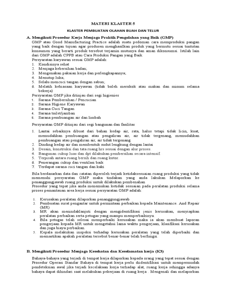 Materi Klaster 5 | PDF
