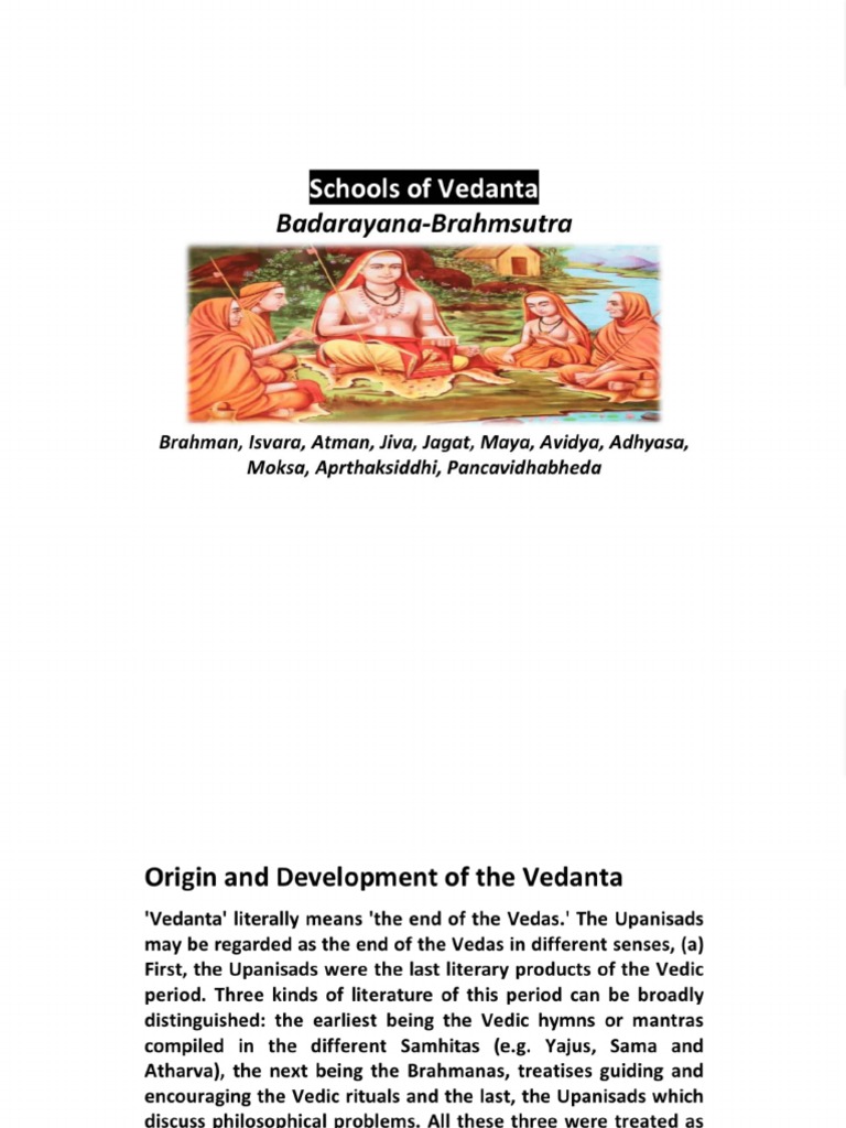 Quick Discussion On God of Advaita Vedanta of Samkara Compared To Other Schools | PDF