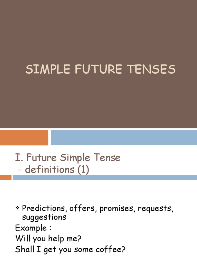 Simple Future Tense | PDF