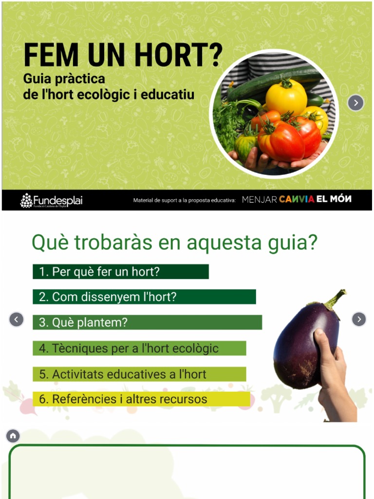 Guia Hort Ecologic I Educatiu Fundesplai 2021 1 | PDF