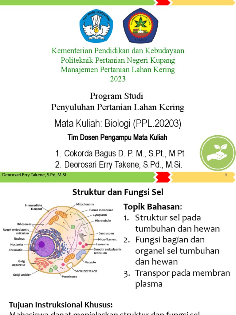 Kuliah 2 - DeT - PPLK - Struktur Dan Fungsi Sel | PDF | Kesehatan Holistik