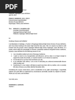 Letter of Intent For Transfer of Station (Deped) | PDF | Human Life ...