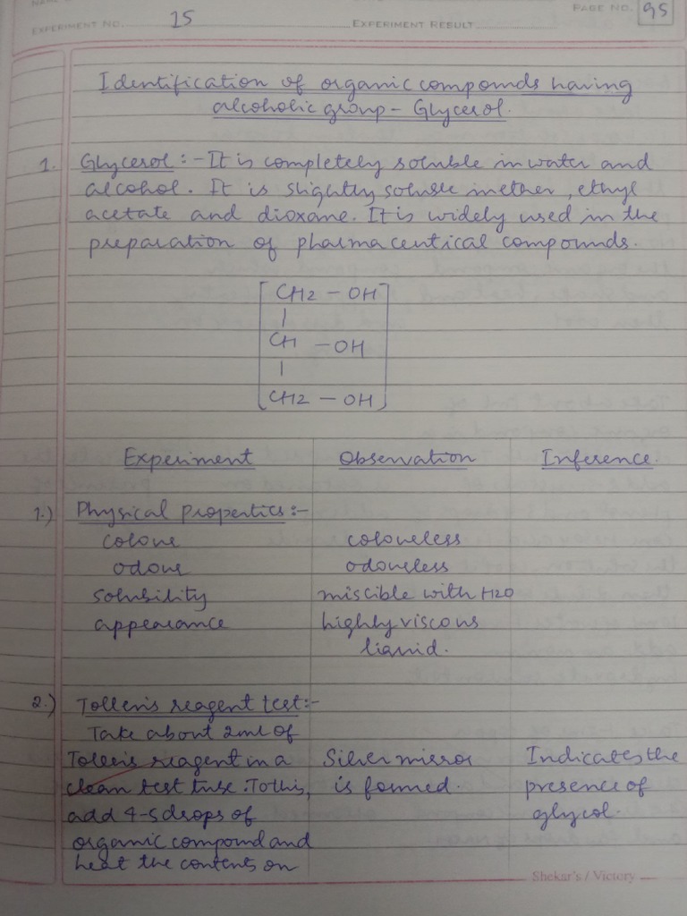 Organic Analysis Class 12 Practicals (DONE) | PDF
